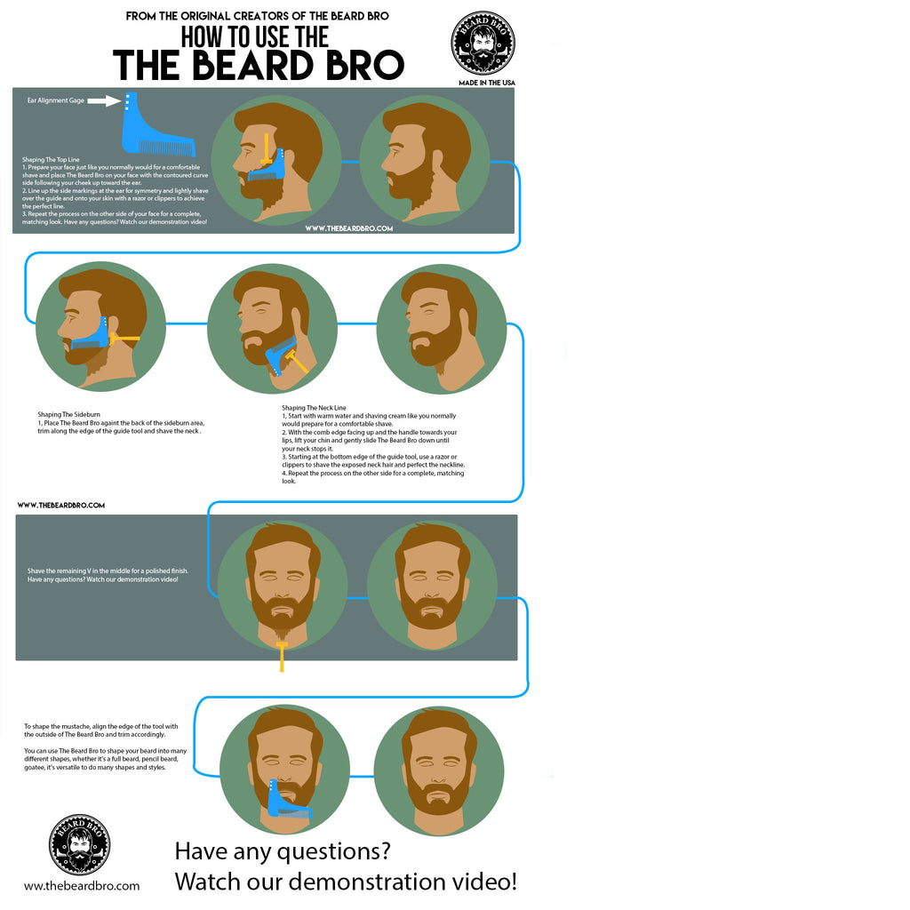 The Beard Bro- Complete Beard Shaping Tool | Beard Bro LLC